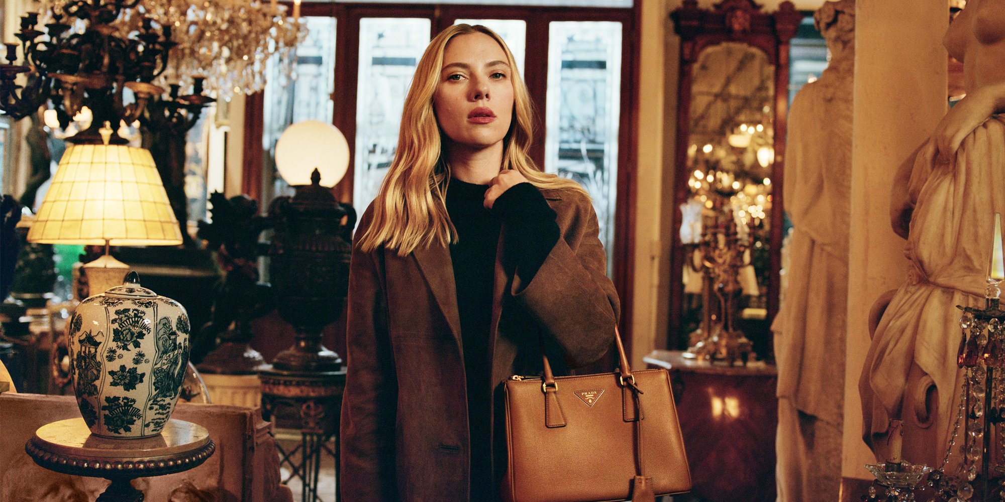 Prada Galleria Handbag 2025 Campaign Film Starring Scarlett Johansson ...