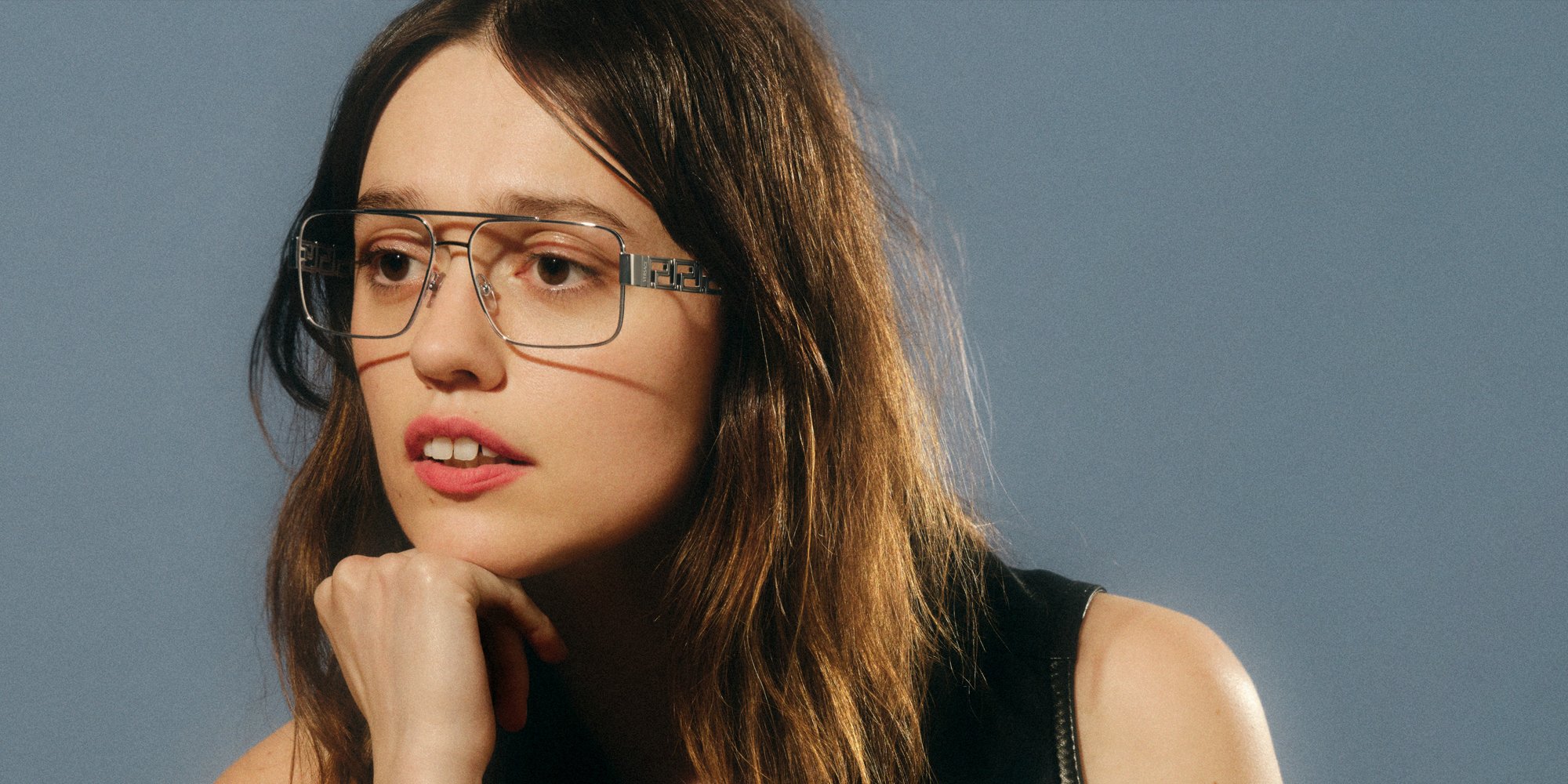 Versace Greca Eyewear Ad Campaign Featuring Aimee Lou Wood and Joseph ...